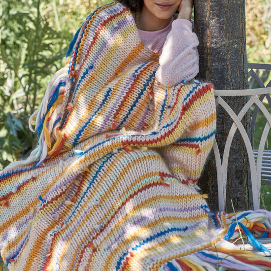 Chunky Blanket Knitting Pattern PDF – Gathered