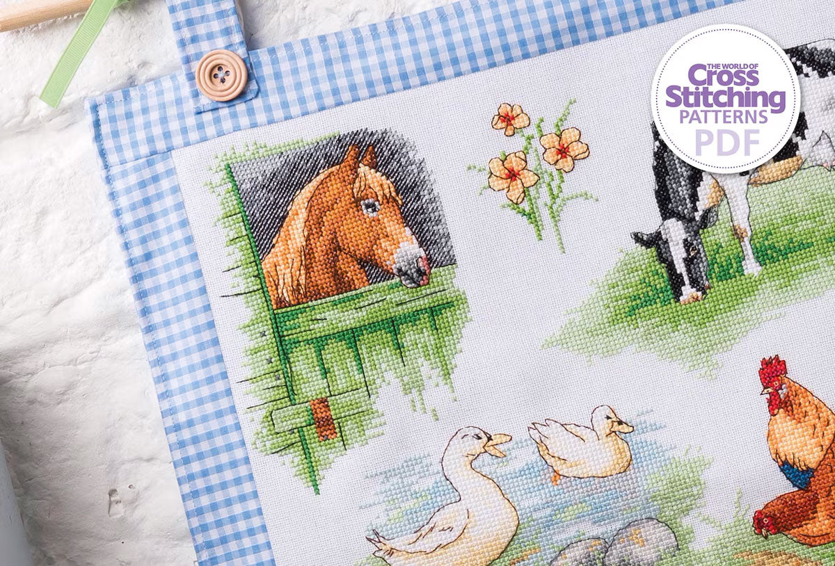 Farm Animals Cross Stitch Pattern PDF – Gathered