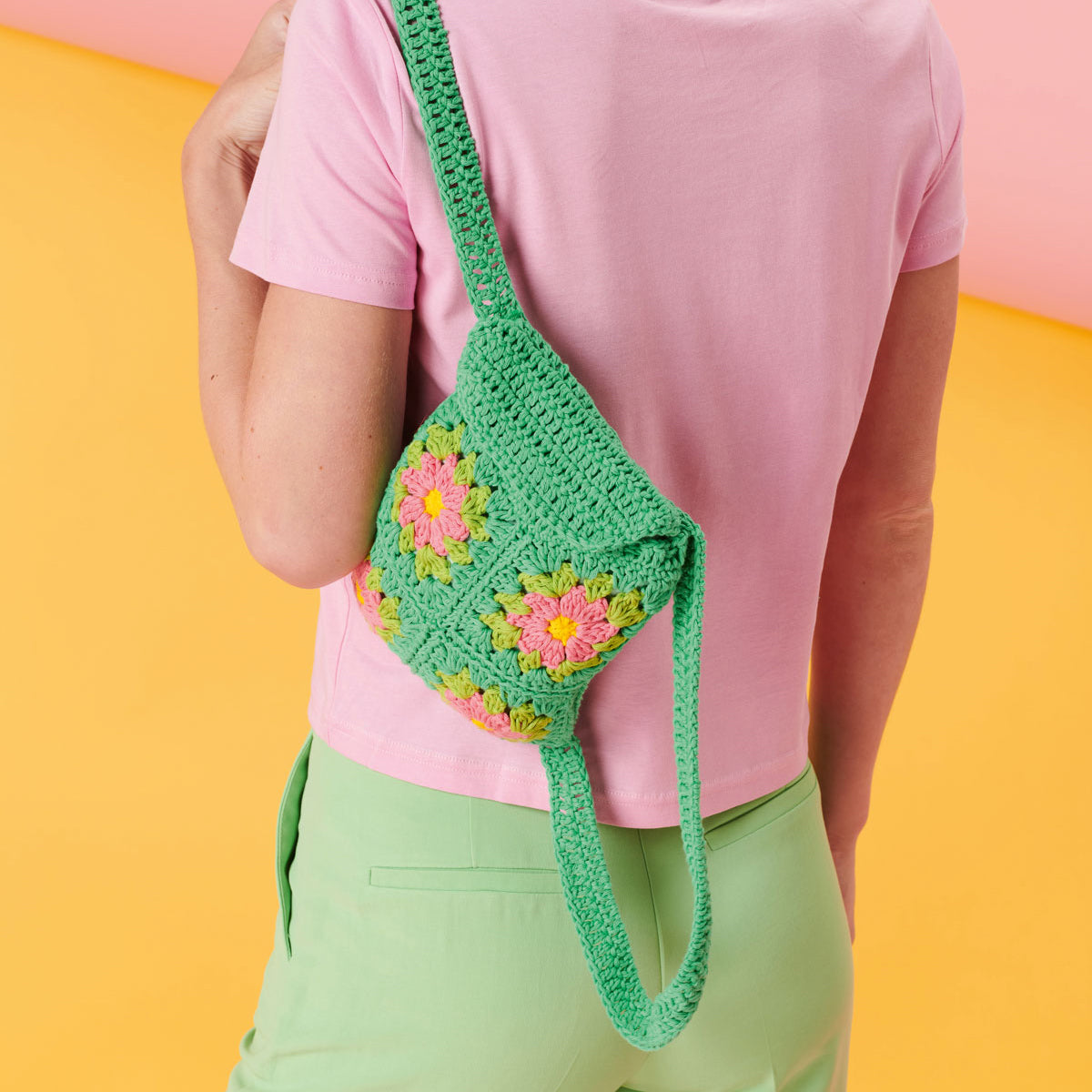 Granny Square Mini Backpack Crochet Pattern PDF – Gathered