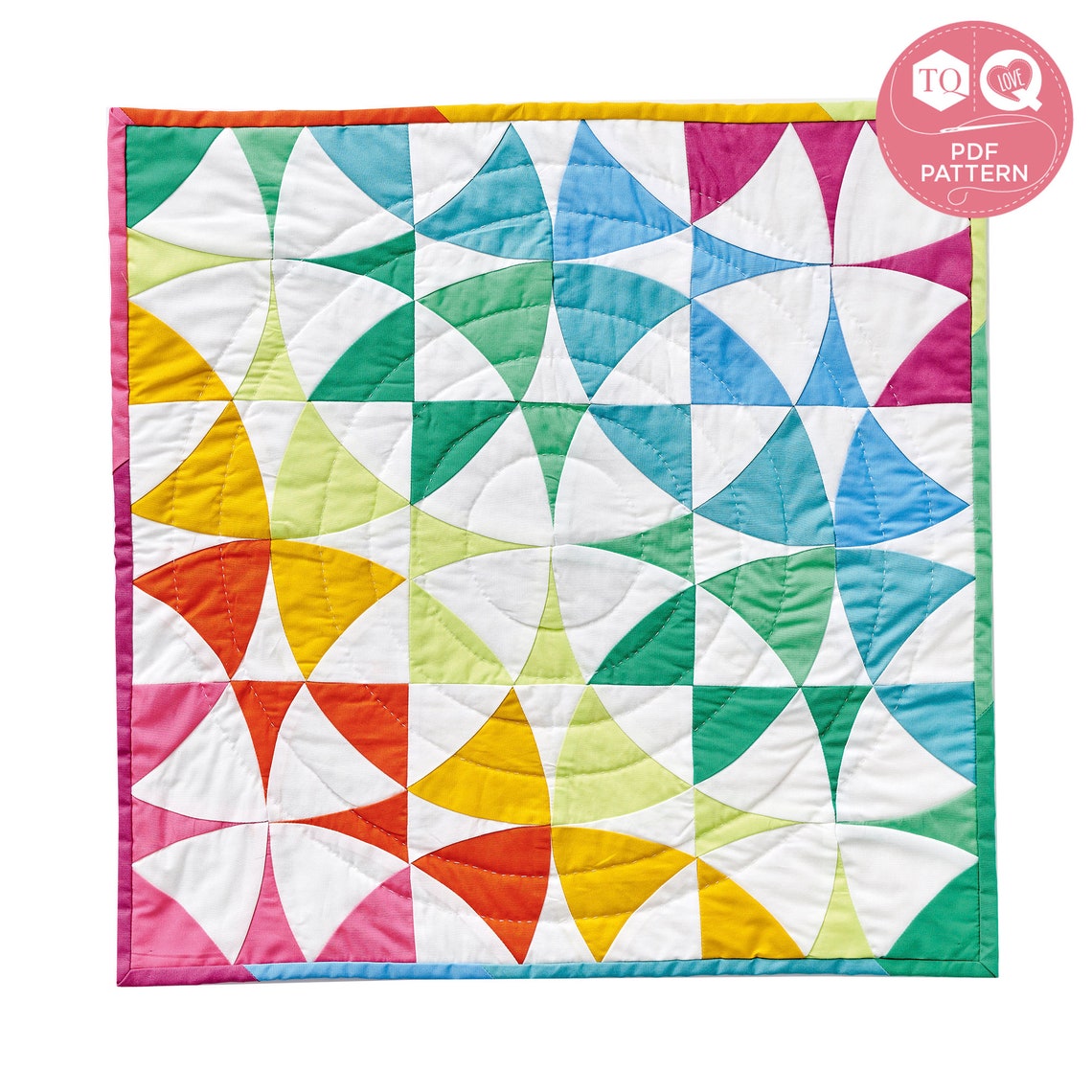 Rainbow Flow Mini Quilt Pattern PDF – Gathered