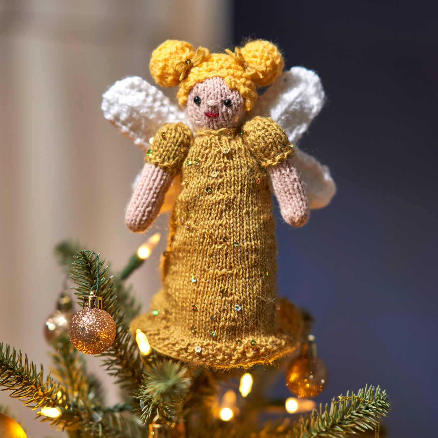 Tree Topper Christmas Fairy Knitting Pattern PDF – Gathered
