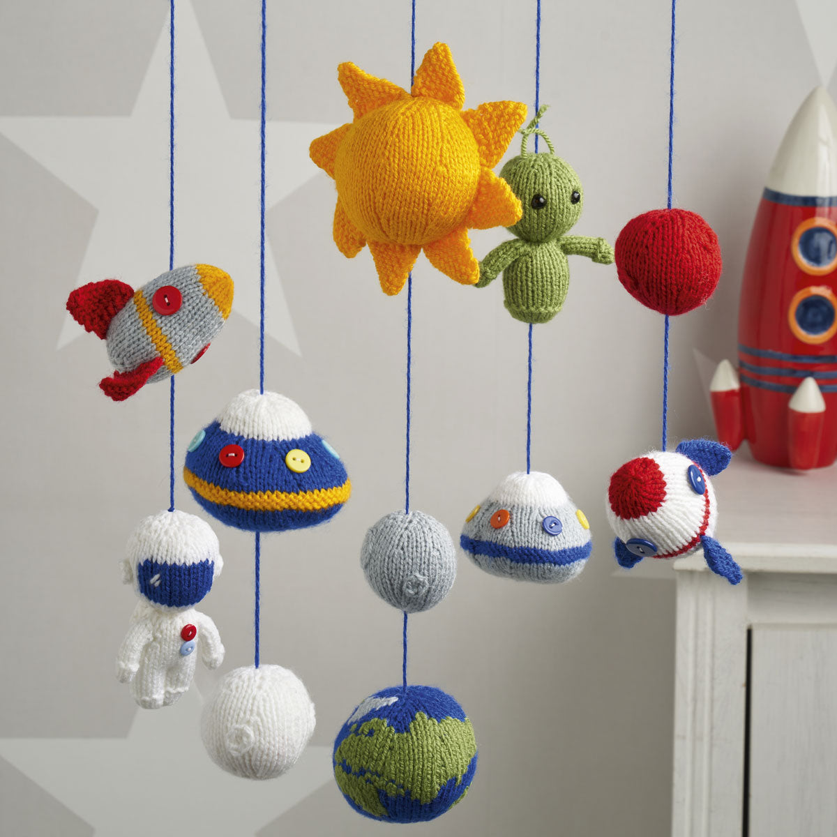 Space Mobile Knitting Pattern PDF – Gathered