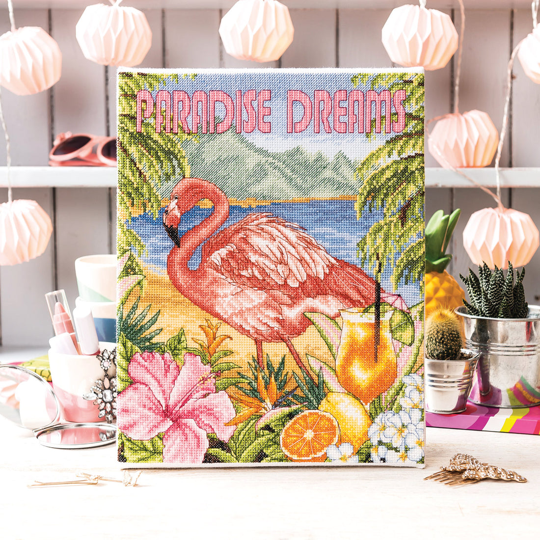Flamingo Cross Stitch Pattern PDF – Gathered