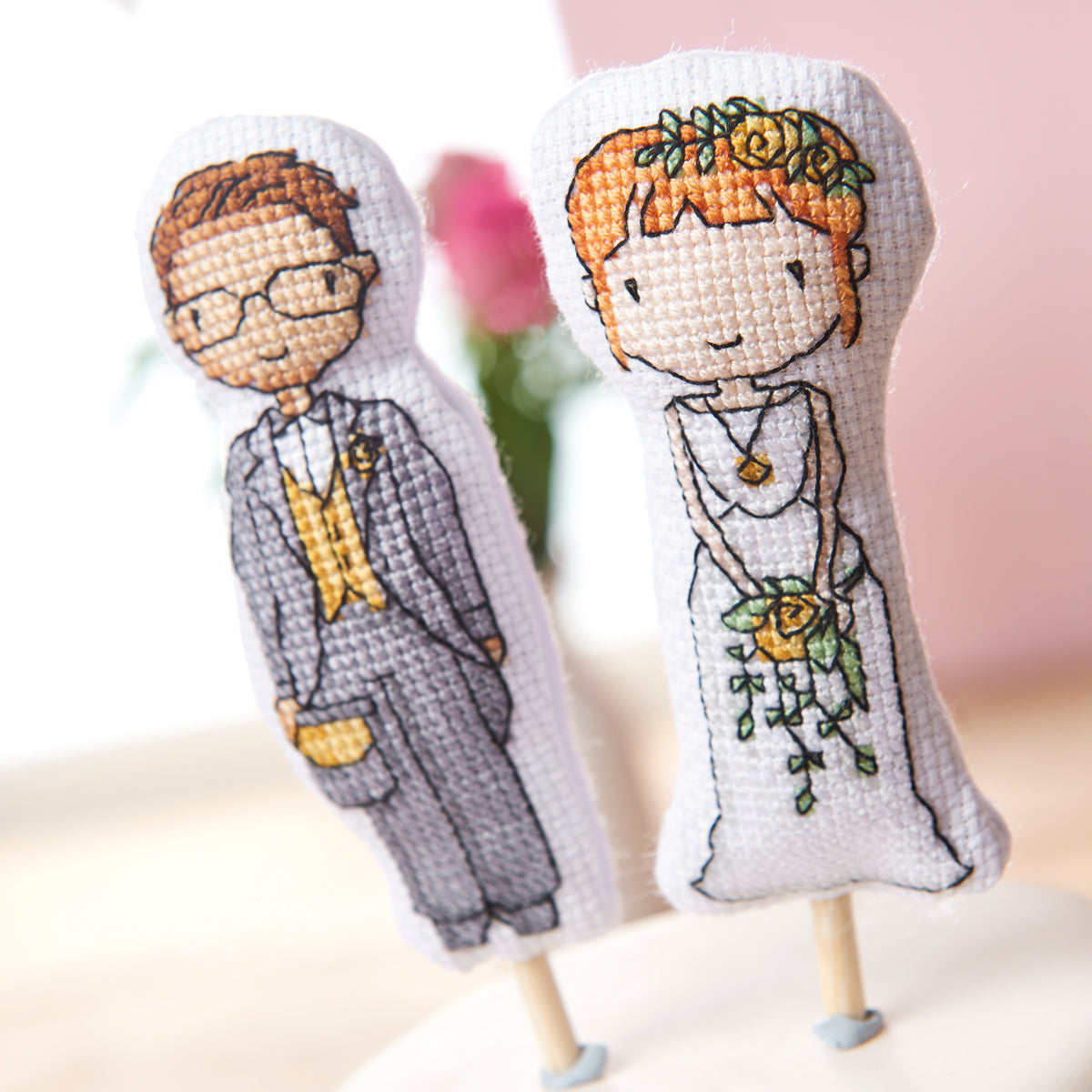3D Wedding Cake Toppers Cross Stitch PDF Patterns – Gathered