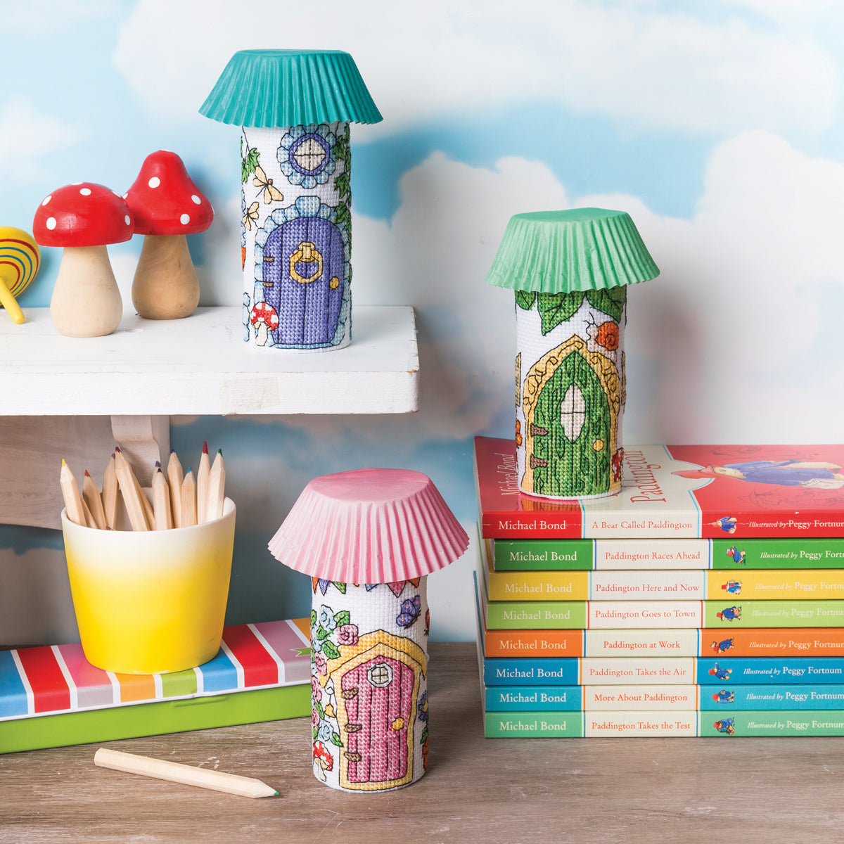 3D Fairy Houses Cross Stitch PDF Patterns – Gathered