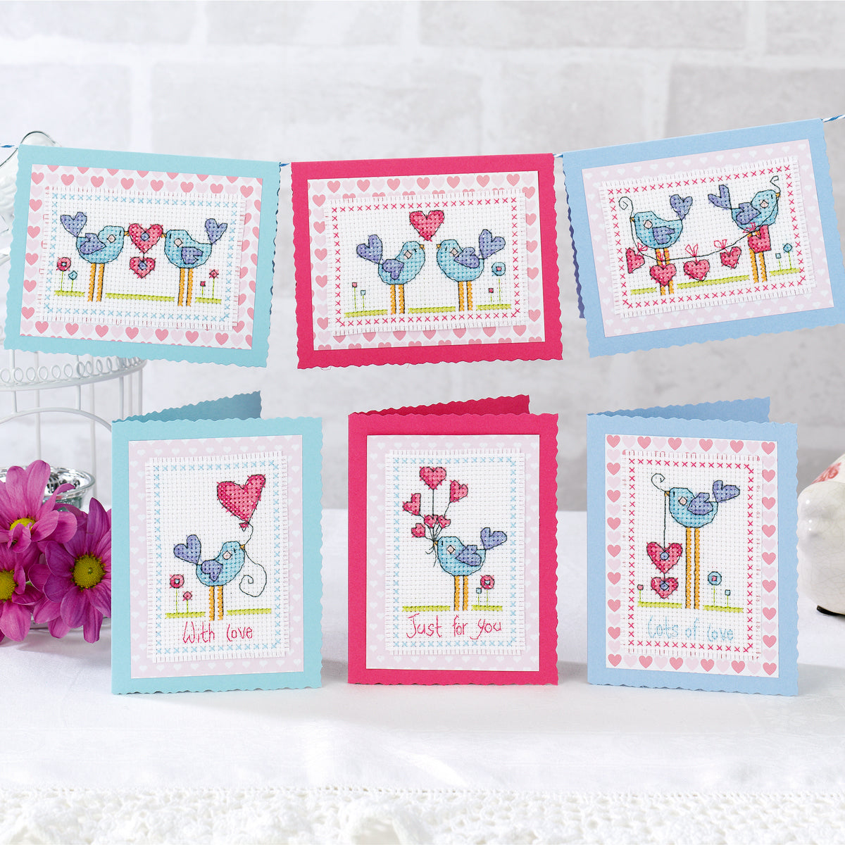 Love Bird Cards Cross Stitch PDF Pattern – Gathered