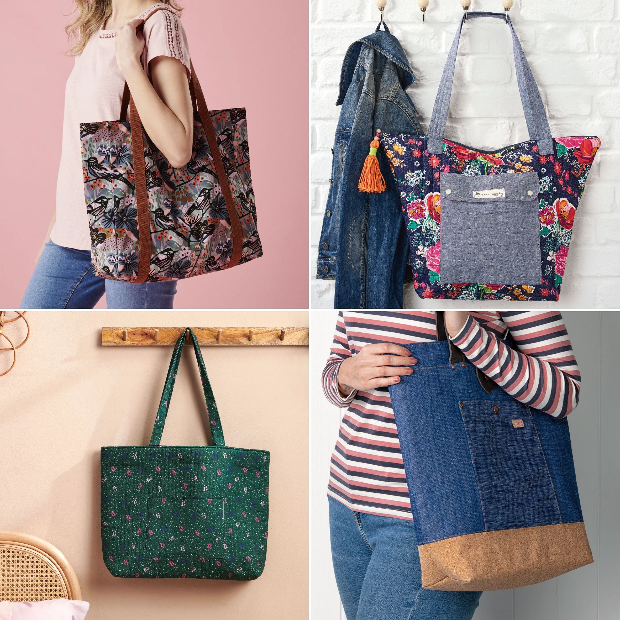 Tote Bag Sewing Pattern Bundle PDF – Gathered
